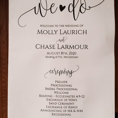 Wedding Program Template, Wedding Program Printable, We Do Rustic Program, Wedding Program Fan ...