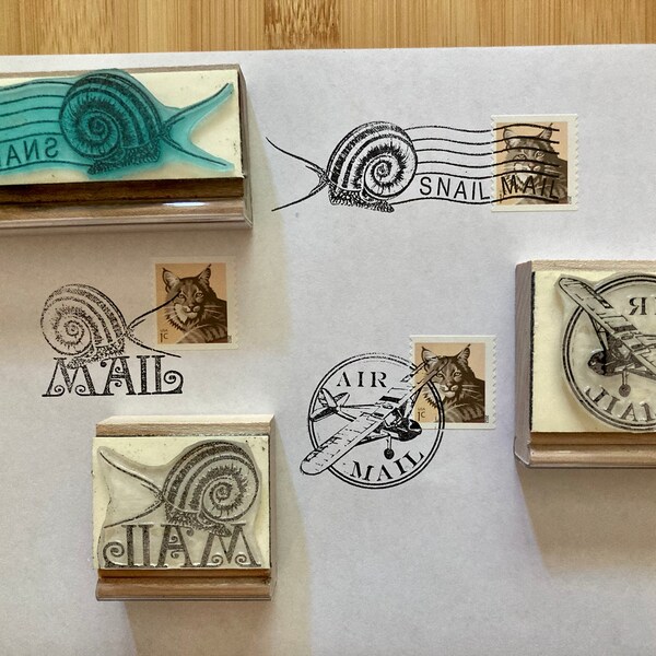 Snail Mail Rubber Stamp 390 - Etsy