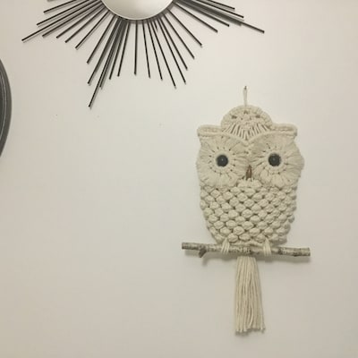 Macrame Owl Pattern PDF Tutorial Instant Download DIY Macrame Wall ...