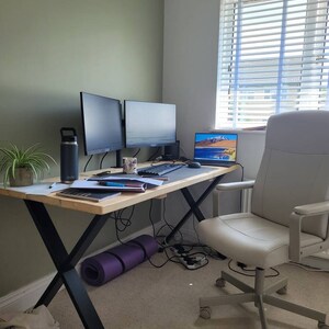 Rustic Computer Desk and Monitor Shelf With INDUSTRIAL LEGS Rustic Desk ...