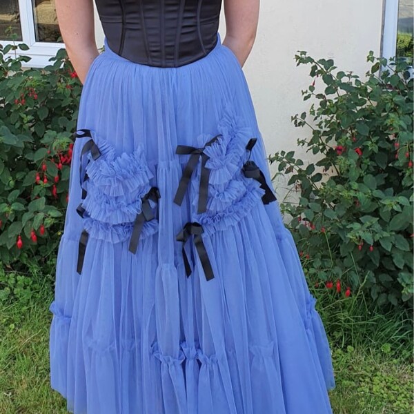 Romantic Layered Tulle Long Skirt,plus Size Tulle Mesh Skirt,handmade ...