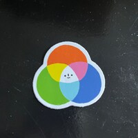 Color System Sticker RGB Wheel Sticker Cute Colorful Hue Wheel Additive ...