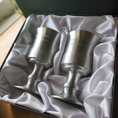Pewter Chalice Personalised Gift Custom Engraved Chalice Gift English ...