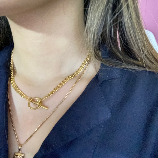 Toggle Necklace - Gold Toggle Necklace, Toggle Necklace Gold, Toggle ...
