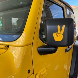 Wave Mirror Decal Peace Sign Side Mirror Decal Wave | Etsy
