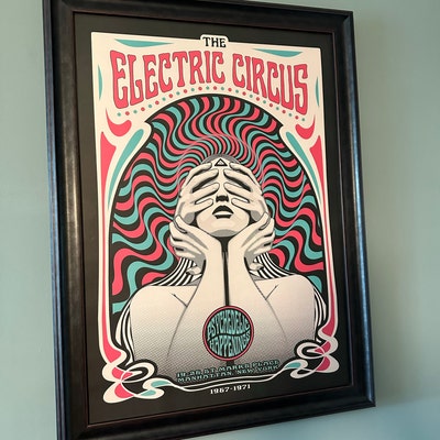 The Electric Circus Psychedelic Rock Art Print, Psychedelic Art Print ...