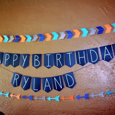Happy Birthday Tribal Banner Tribal Birthday Tribal Baby Shower Tribal ...