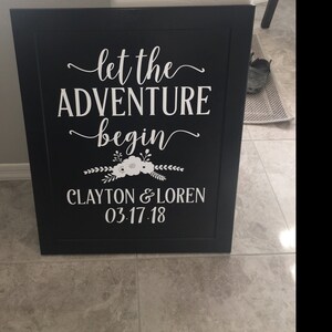 Floral Wedding Deal Let the Adventure Begin Personalized - Etsy New Zealand