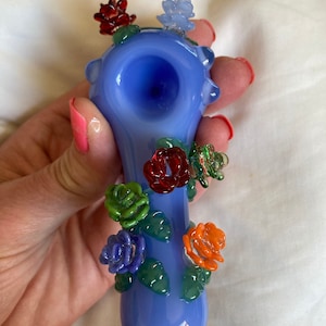 4.5 Pink Sparkle Glass Smoke Bowl Heavy Thick Smoking Pipe - Etsy