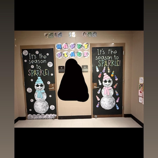Disco Ball Snowman Winter Classroom Door Decor | It's the Season to ...
