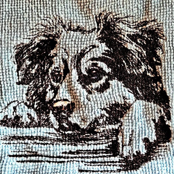 Embroidery File Australian Shepherd "rambo" Dog Realistic Commercial ...