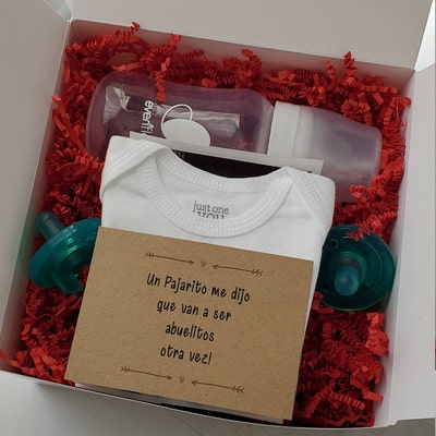 Spanish Surprise Baby Announcement Onesie®, Abuela Y Abuelo Pregnancy ...