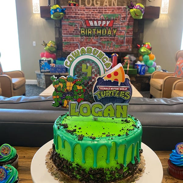 TMNT Cake Topper - Etsy