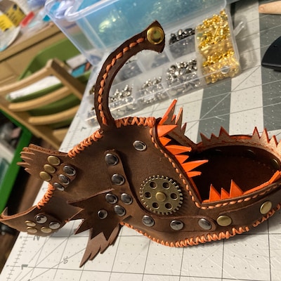 Monkfish Leather Pattern Steampunk Leather Fish Template PDF Phone ...