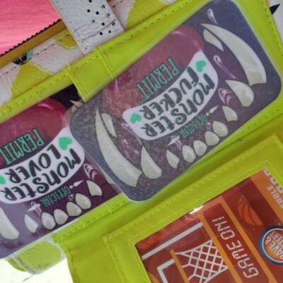 Monster Lover/ Fker Permit Laminated Holographic - Etsy