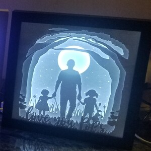 3D Family Shadow Box Svg Files for Cricut Layered Lightbox | Etsy