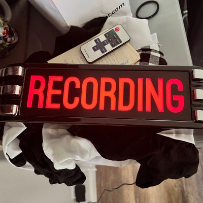 On the Phone Light up Warning Sign Finished in a Mahogany - Etsy