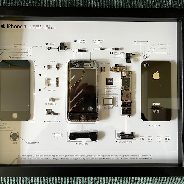 Disassembled iPhone Art With Frame, Disassemble Art Frame iPhone 1 ...