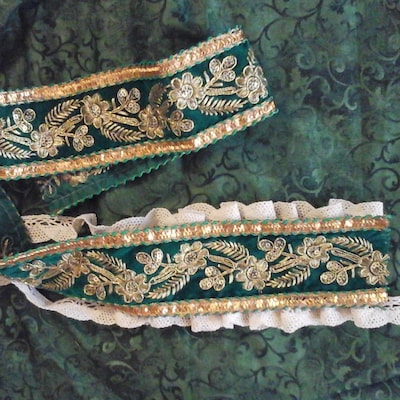 8 Yards Metallic Rose Gold Woven Strip Ribbon Lace Trim With ...