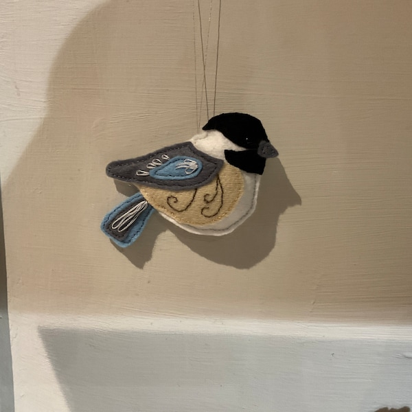 Chickadee Sewing Pattern PDF - Backyard Bird Stuffed Ornament - Felt ...