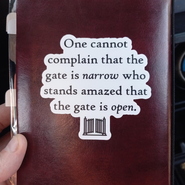 Narrow Gate Vinyl Sticker - Etsy