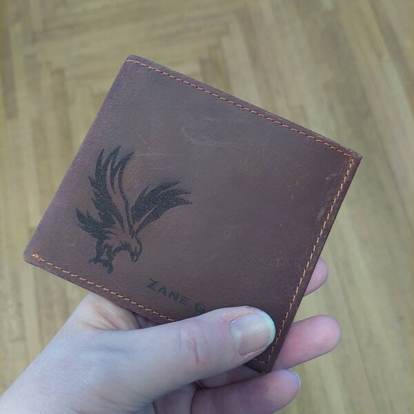 Personalized Name Wallet, Custom Leather Wallet, Wallet Gift, Fathers ...
