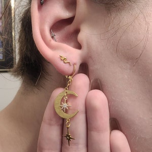 Solar Blaze Earrings Long Dangle Drop Earrings Shoulder Length Sunburst ...