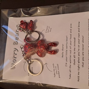 Worry Bear, Anxiety Relief Gift, Pocket Hug, Stress Relief Gift for Her ...