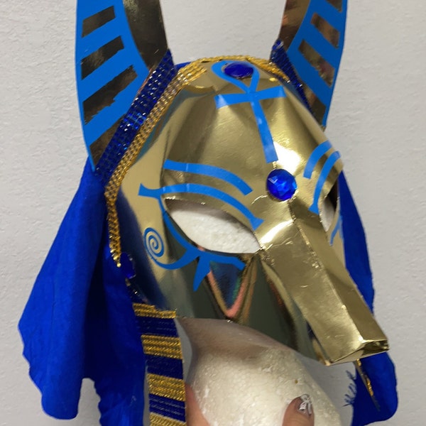 Anubis Mask Printable. Egyptian Mask. Mask Pattern Anubis Costume Mask ...