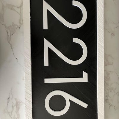 House Number Sign, Vertical Address Numbers, House Number Plaque ...