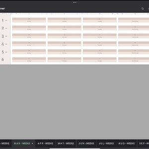Daily Weekly Monthly Spreadsheet Planner, Google Sheets Digital Planner ...