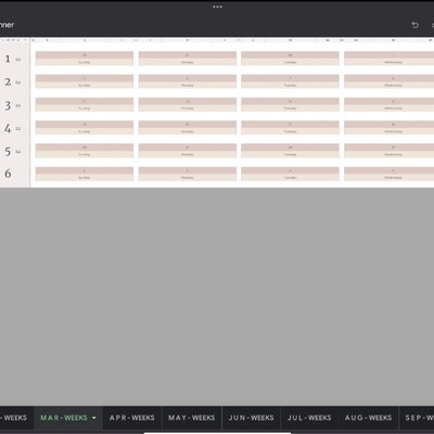 Daily Weekly Monthly Spreadsheet Planner, Google Sheets Digital Planner ...