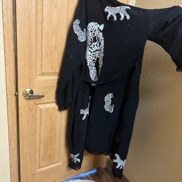 Boho Morning Robe, Organic Cotton Spa Robe, Bridal Robe, Evil Eye ...