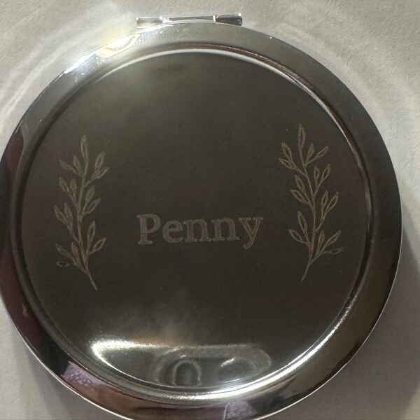 Pink Wedding Keepsake - Custom Pocket Vanity Mirror - Bridesmaid ...