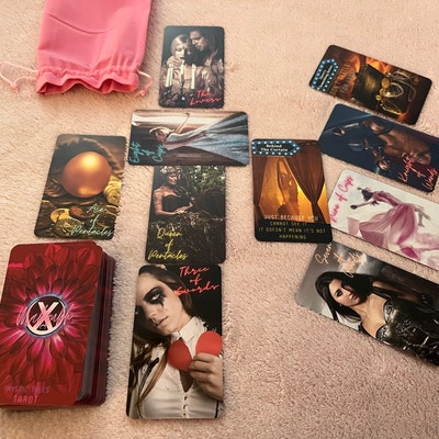 SWEET Romance 100 Cards Pink Oracle Deck , Pink Tarot - Etsy