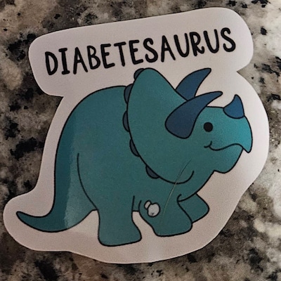 Diabetesaurus Die Cut Sticker Waterproof Vinyl Sticker Laptop Cute ...