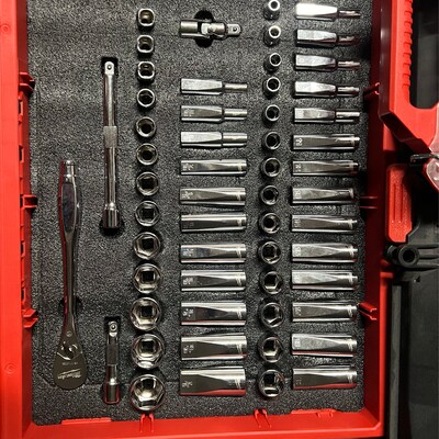 Milwaukee Packout 8424 Kaizen Foam Insert for M18 Impact & 3/8 Socket ...