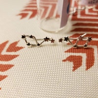 Libra Zodiac Constellation Sterling Silver Ear Climbers Ear Crawlers ...