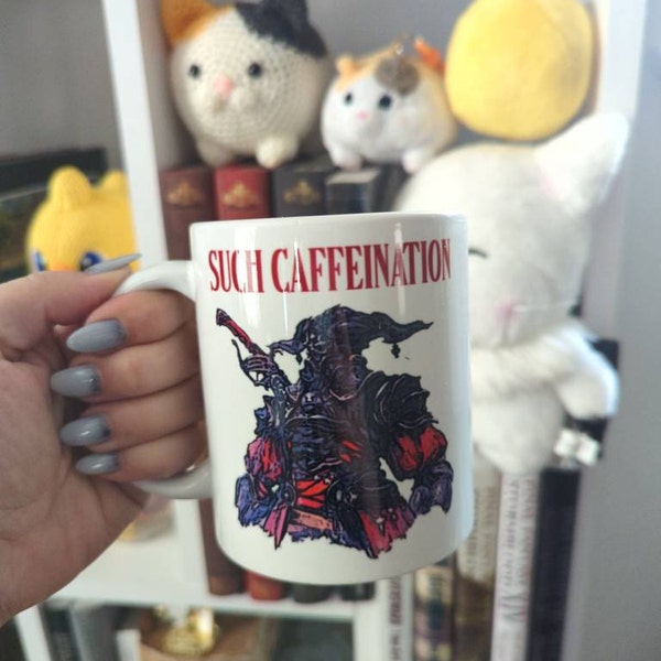 FFXIV Coffee Mug Gaius "such Caffeination", FF14 Mug Gaius Meme Coffee ...