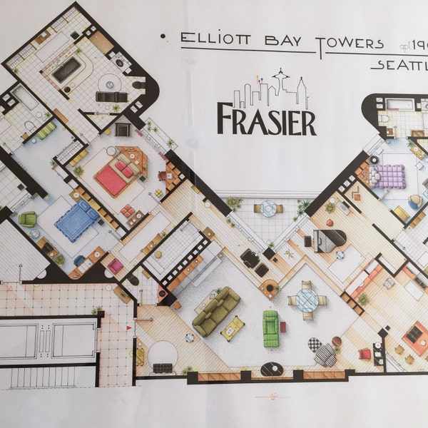 Floorplan of Patrick Bateman's Apartment From AMERICAN PSYCHO (2000) - Etsy