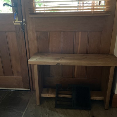 Rustic Reclaimed Wooden Bench / Hall Bench / Farmhouse Bench / Hand ...