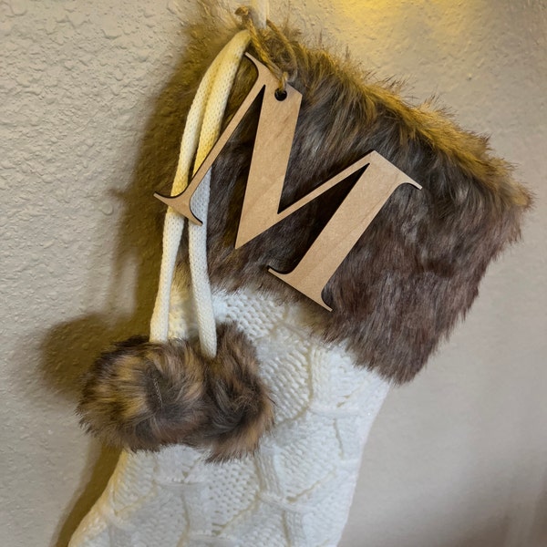 Wooden Letter for Stocking, Christmas Stockings Letter Cutout Kids ...