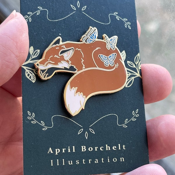 Standard Anxiety & Peace Fox Enamel Pin Accessory Emotional Support ...