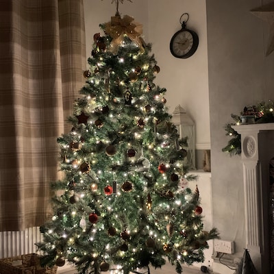 LED Christmas Wooden Hanging Decorations Xmas Tree Lightup - Etsy UK