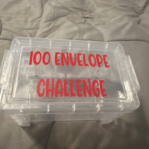 100 Envelope Challenge Decal/sticker - 52 Envelope Savings Challenge ...