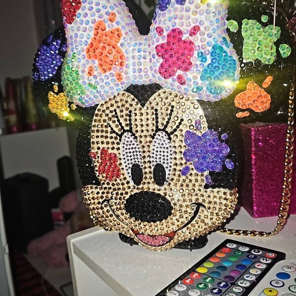 Disney Inspired Mickey Minnie Large Bling Patch - Etsy