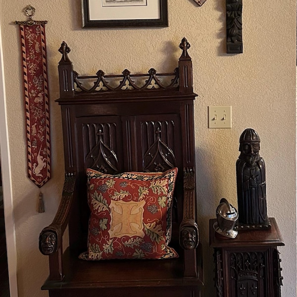 Unfinished Oak Wood Gothic Communion/altar Rail/railing/divider - Etsy