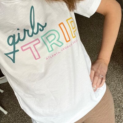 Custom Girls Trip 2023 Shirts, Customizable Girls Weekend Shirt, Personalized Spring Break ...