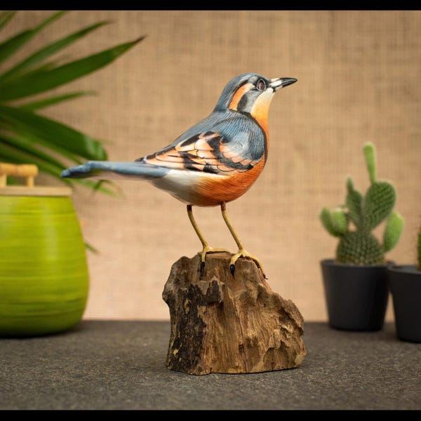 Hand Carved & Painted American Robin - Etsy