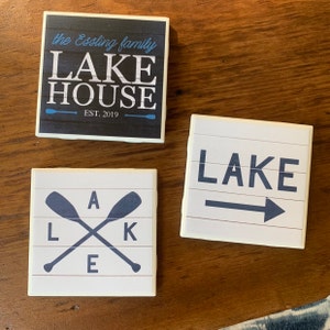 Lake Coasters, Lake House Decor, Lake Cabin, Lake Decor, Lake House ...